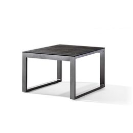 SIEGER Loungetisch mit Polytec-Tischplatte 60x60x44 cm Eisengrau Polytec/Aluminium