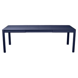 Fermob RIBAMBELLE Tisch mit 2 Einlegeplatten aus Aluminium 149/234x100 cm Abyssblau Aluminium/Aluminium