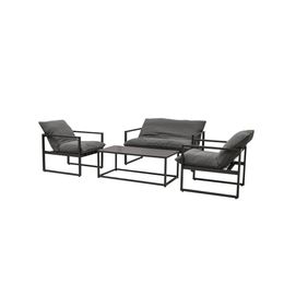 Outdoor living Coral Loungeset 4tlg. Aluminium/Sunbrella Sooty