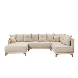 ED Lifestyle Pamplona REC 2F OTM Sofa universal aufbaubar Holzwerkstoff/Nosag Beige/Beige