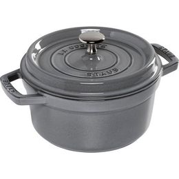 Staub La Cocotte 20cm rund, Graphit-grau, Gusseisen