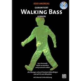 Alfred Music Publishing Garantiert Walking Bass lernen, m. Audio-CD - Eddi Andreas, Kartoniert (TB)