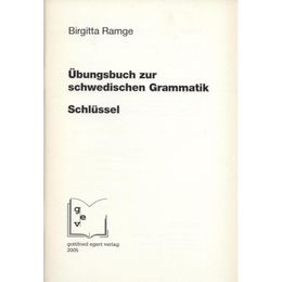 Schlüssel zum Übungsbuch zur schwedischen Grammatik - Birgitta Ramge, Geheftet