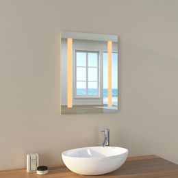 Emke - Badspiegel Vertikal led Badezimmerspiegel mit Beleuchtung, 45x60cm, Warmweißes Licht (Modell a)