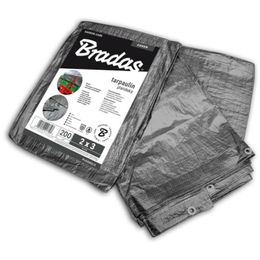 bradas - Verstärkte Gewebe-Schutzplane 200 g/m² 3x5 m - Grau