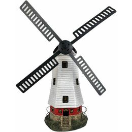 Der Holzwurm - Windmühle 51 cm - mit Solarbeleuchtung