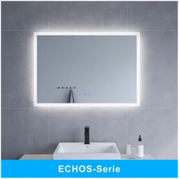 Aquabatos - led Badspiegel mit Beleuchtung Badezimmerspiegel Beleuchtet Wandspiegel Licht Dimmbar Kaltweiß 6400K lichtspiegel Beschlagfrei