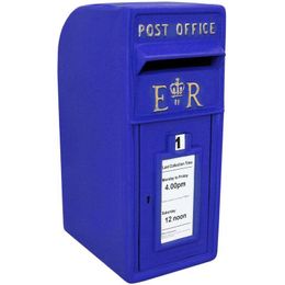 MONSTER SHOP Briefkasten im schottischen Stil Postkasten blau Wandbriefkasten Standbriefkasten Post Box Gusseisen - Blau