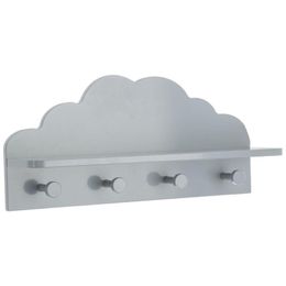 Atmosphera - cloud Regalbrett mit 4 Haken, perfekt für Kinderzimmer, 48 x 22 x 12 cm