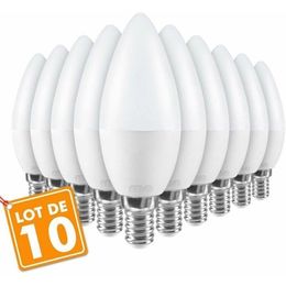 Arum Lighting - Los mit 10 LED-Lampen E14 5,5 w Äq. 40 w C37 Température de Couleur: Blanc neutre 4000K