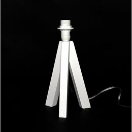 Licht-Erlebnisse - Tripod Gestell mit Kabelschalter H:13cm für Tischlampe - Weiß