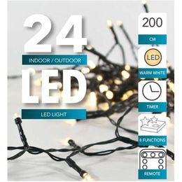 1.01 led Lichterkette 24 led - 200 cm / Timer / Fernbedienung