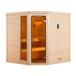 Weka Premium Massivholz-Sauna TURKU Gr. 2 Sparset 7,5 kW OS inkl. digitaler Steuerung