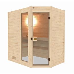 Weka Massivholz-Sauna VALIDA Gr. 1 Sparset 5,4 kW K inkl. integrierter Steuerung