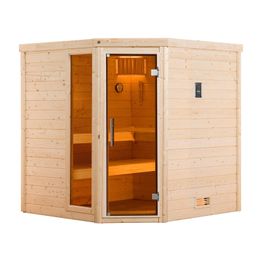 Weka Premium Massivholz-Sauna TURKU Gr. 2 Sparset 7,5 kW BioS inkl. digitaler Steuerung