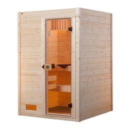 Weka Massivholz-Sauna VALIDA Gr. 1 Sparset 4,5 kW BioS inkl. digitaler Steuerung, Glastür