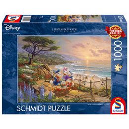 Schmidt Spiele Disney, Donald & Daisy, A Duck Day Afternoon - 1000 Teile Puzzle (Thomas Kinkade)