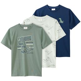 Yigga 3 Jungen T-Shirts mit Dino-Prints