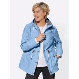 Outdoorjacke Casual Looks Gr. 38, blau (eisblau) Damen Jacken Outdoorjacken