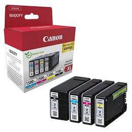 Canon PGI-1500 XL BK/C/M/Y schwarz, cyan, magenta, gelb Druckerpatronen, 4er-Set