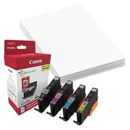 Canon CLI-551 XL C/M/Y/BK schwarz, cyan, magenta, gelb Druckerpatronen + Fotopapier