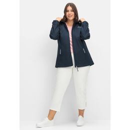 Große Größen: Wind- und wasserabweisende Softshelljacke, marine, Gr.42