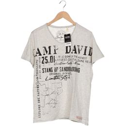 CAMP DAVID Herren T-Shirt, grau, Gr. 48