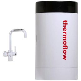Thermoflow Untertisch-Trinkwassersystem Thermoflow 100E, für kochendes Wasser, Komplett-Set, 5 Liter Boiler inklusiver Armatur, weiß