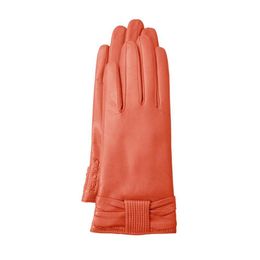 Gretchen Lederhandschuhe Bow Gloves mit kuscheligem Kaschmir-Futter, orange