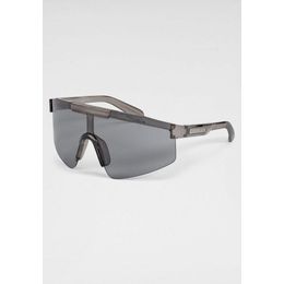 BACK IN BLACK Eyewear Sonnenbrille Stylische Sportbrille mit crystal-smoke Rahmen und dunklen Gläsern, grau