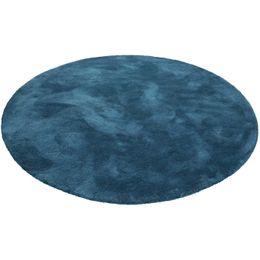 Hochflor-Teppich Relaxx, Esprit, rund, Höhe: 25 mm, Wohnzimmer, sehr große Farbauswahl, weicher dichter Hochflor, blau