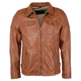 Bikerjacke JCC "3102074" Gr. L, rot (bombay brown) Herren Jacken