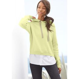 Vivance Kapuzenpullover gelb Gr. 32/34 für Damen. Figurumspielend. Nachhaltig.