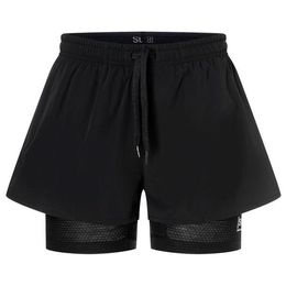 super.natural - Women's Double Layer Shorts - Shorts Gr 34 - XS schwarz