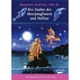 Der Zauber der Meerjungfrauen und Delfine, Orakelkarten (Geschenkartikel), m. 1 Buch