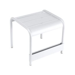 Fermob LUXEMBOURG kleiner niedriger Tisch/Bank Aluminium 44x42 cm Baumwollweiß Aluminium/Aluminium