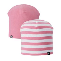 Reima - Wende-Beanie TANSSI gestreift in sunset pink, Gr.52-54