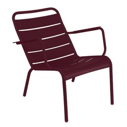 Fermob LUXEMBOURG Tiefer Sessel aus Stahl Schwarzkirsche
