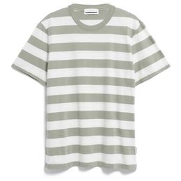 armedangels - Bahaar Stripes - T-Shirt Gr S grau/weiß