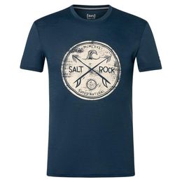 super.natural - Salt & Rock Tee - Merinoshirt Gr 46 - S blau