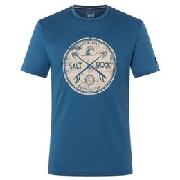 super.natural - Salt & Rock Tee - Merinoshirt Gr 46 - S blau