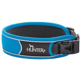 Hunter - Collar Divo - Hundehalsband Gr Halsumfang 45-55 cm - Breite 4,5 cm lightblue /grau