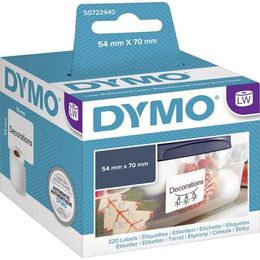 Dymo Etiketten Rolle 99015 S0722440 70 x 54 mm Papier Weiß 320 St. Permanent haftend Universal-Etiketten