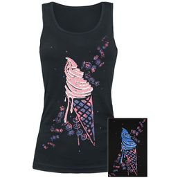 Full Volume by EMP Tank Top with Sequins and Print Top schwarz in L