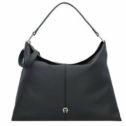 Aigner Savannah Schultertasche Leder 43 cm black