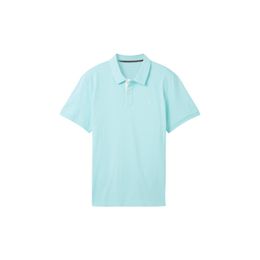 Tom Tailor Herren Basic Polo Shirt, blau, Uni, Gr. S
