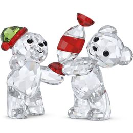 Swarovski Dekofigur Kris Bear Holiday Annual Edition 2023, 5652642 (1 St), Swarovski® Kristall, grün|rot|schwarz|weiß