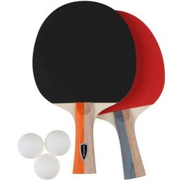 Sunflex Tischtennisschläger Tischtennis Set Pong, Freizeit Bat Racket, beige|grau|orange