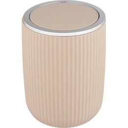 Wenko Kosmetikeimer Agropoli, mit Schwingdeckel, 2 Liter, beige|braun