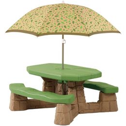 Step2 Garten-Kindersitzgruppe, Picknicktisch, BxTxH: 109x104x152 cm, braun|grün